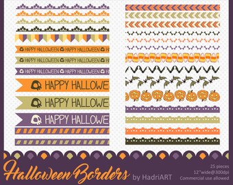 Halloween Clip Art Frames and Backgrounds BUNDLE - Etsy