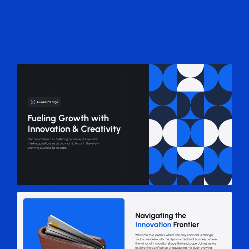 Business Strategy Presentation Template Powerpoint, Keynote — Quantum Forge - Etsy