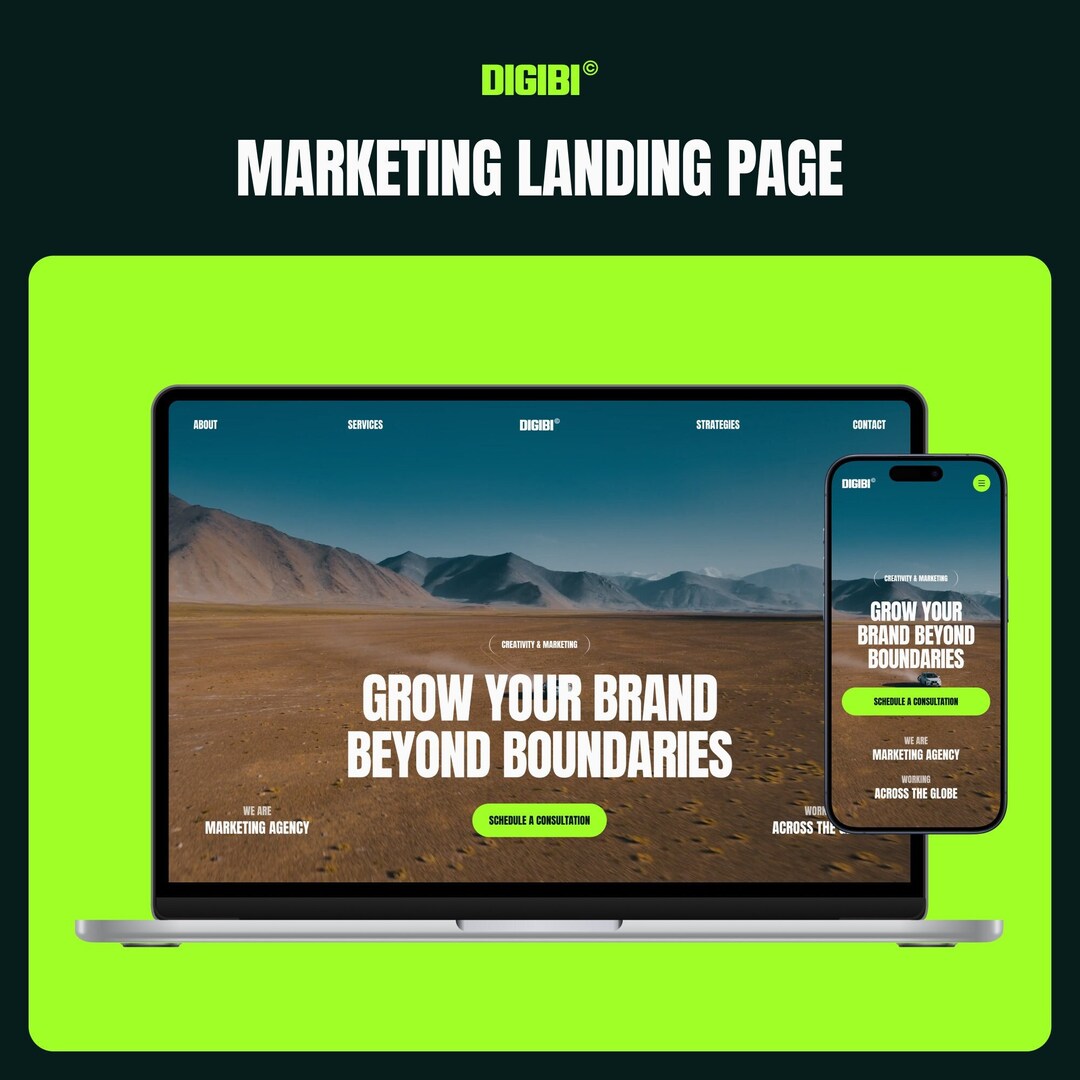 Marketing Framer Landing Page Template — DIGIBI - Etsy