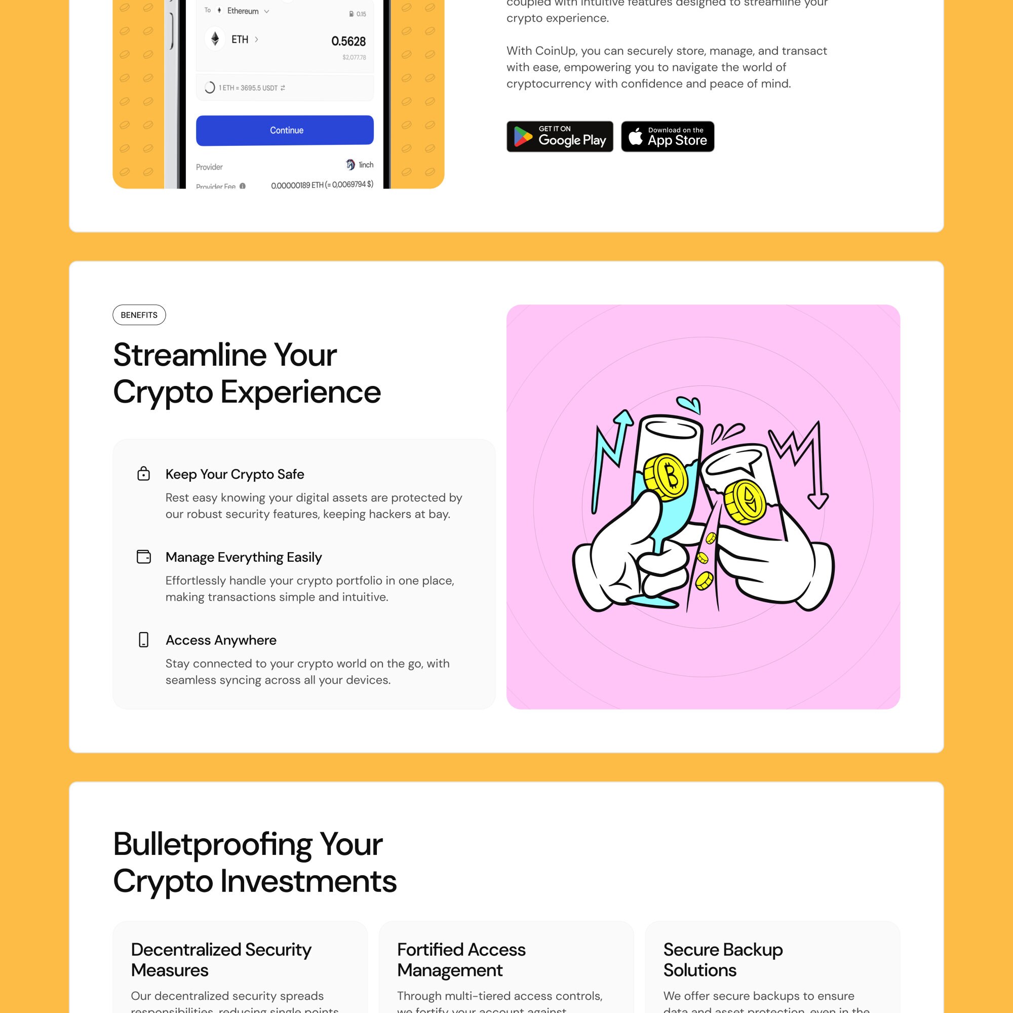 Mobile App Presentation Template — Coinup - Etsy