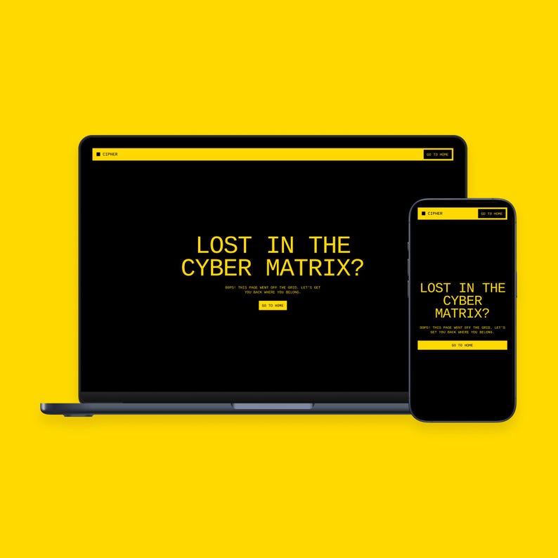 CIPHER – Cybersecurity Company Framer Website - Etsy