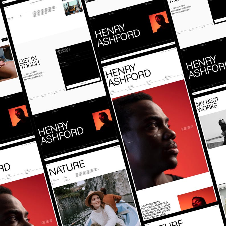 ASHFORD – Photographer Portfolio Framer Website - Etsy