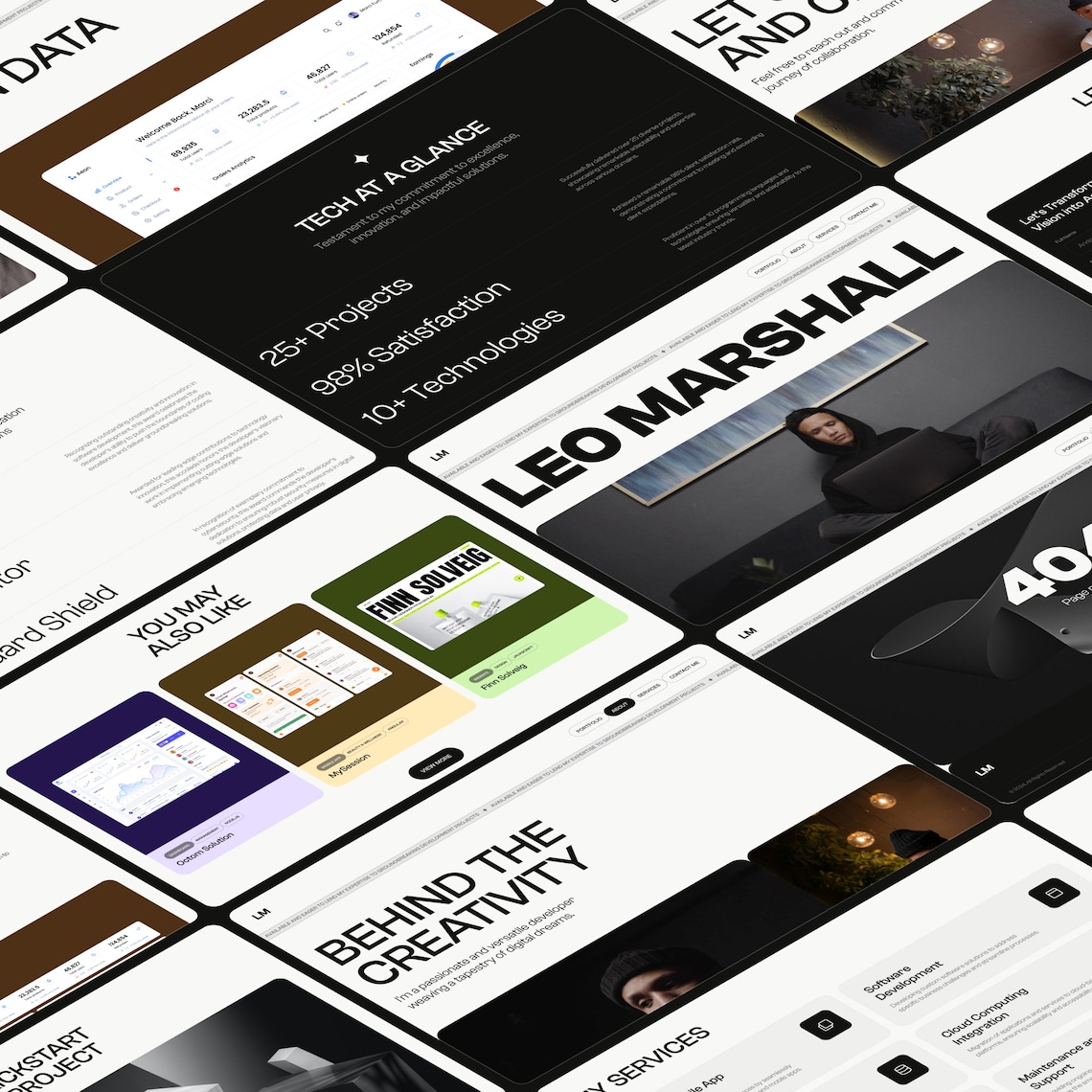 Webflow Developer Portfolio Website Design — Template Leo Marshall - Etsy