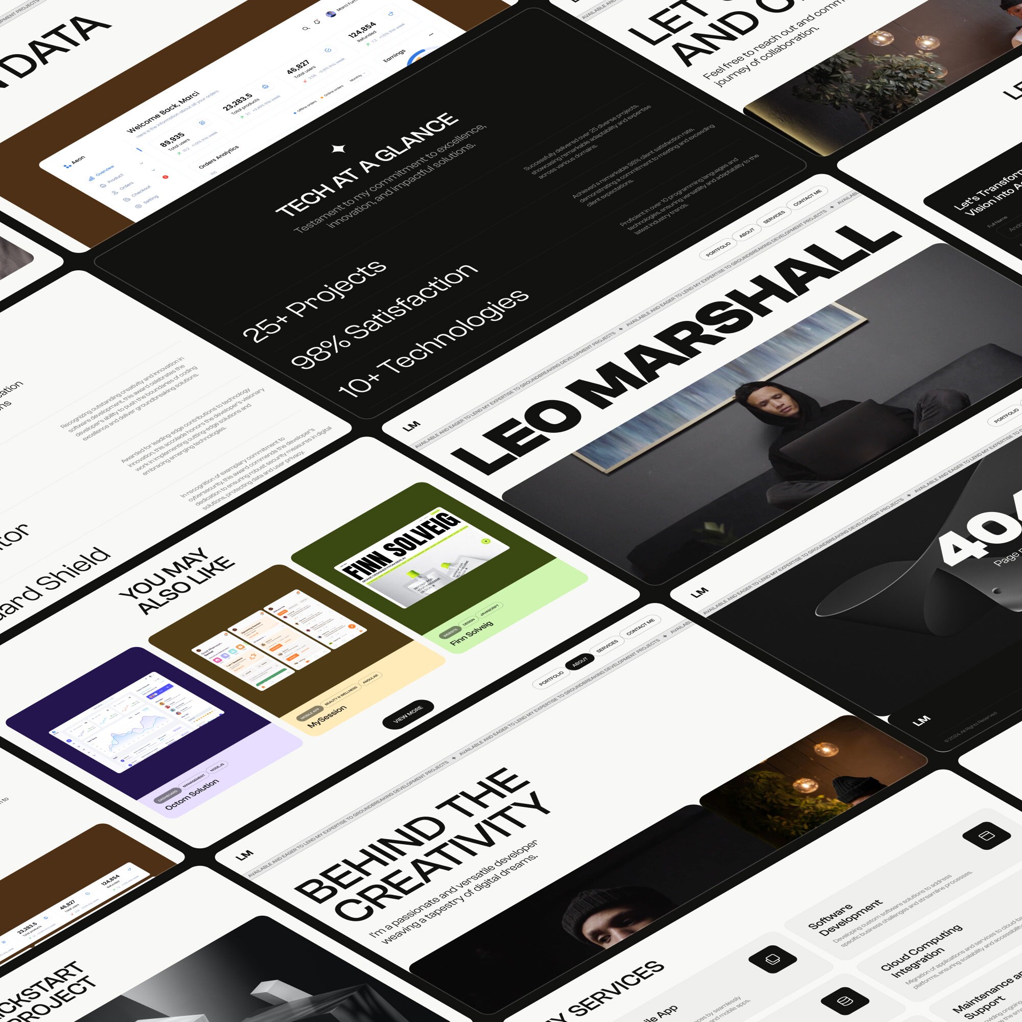 Webflow Developer Portfolio Website Design — Template Leo Marshall - Etsy