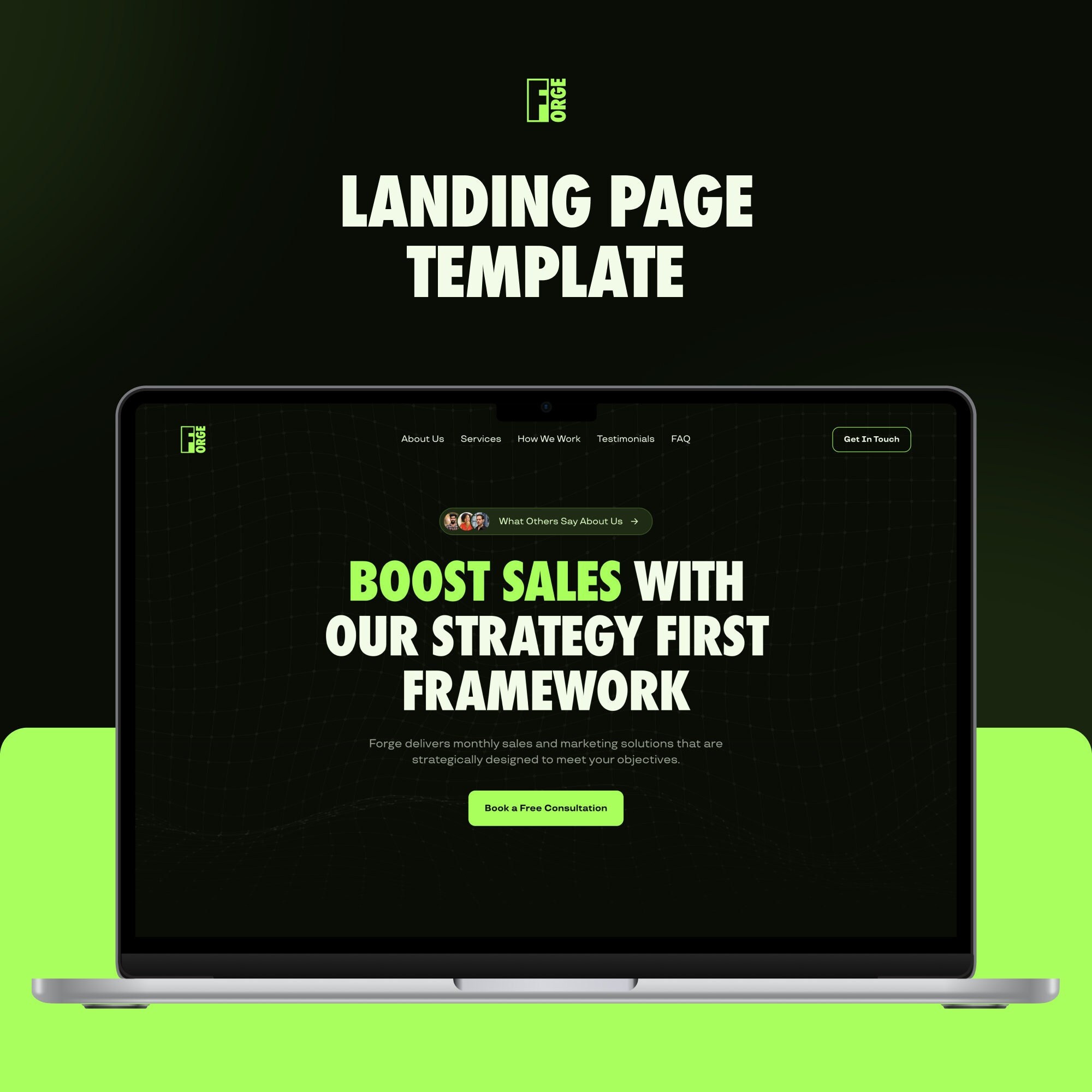 Webflow Marketing Landing Page Template — Forge - Etsy