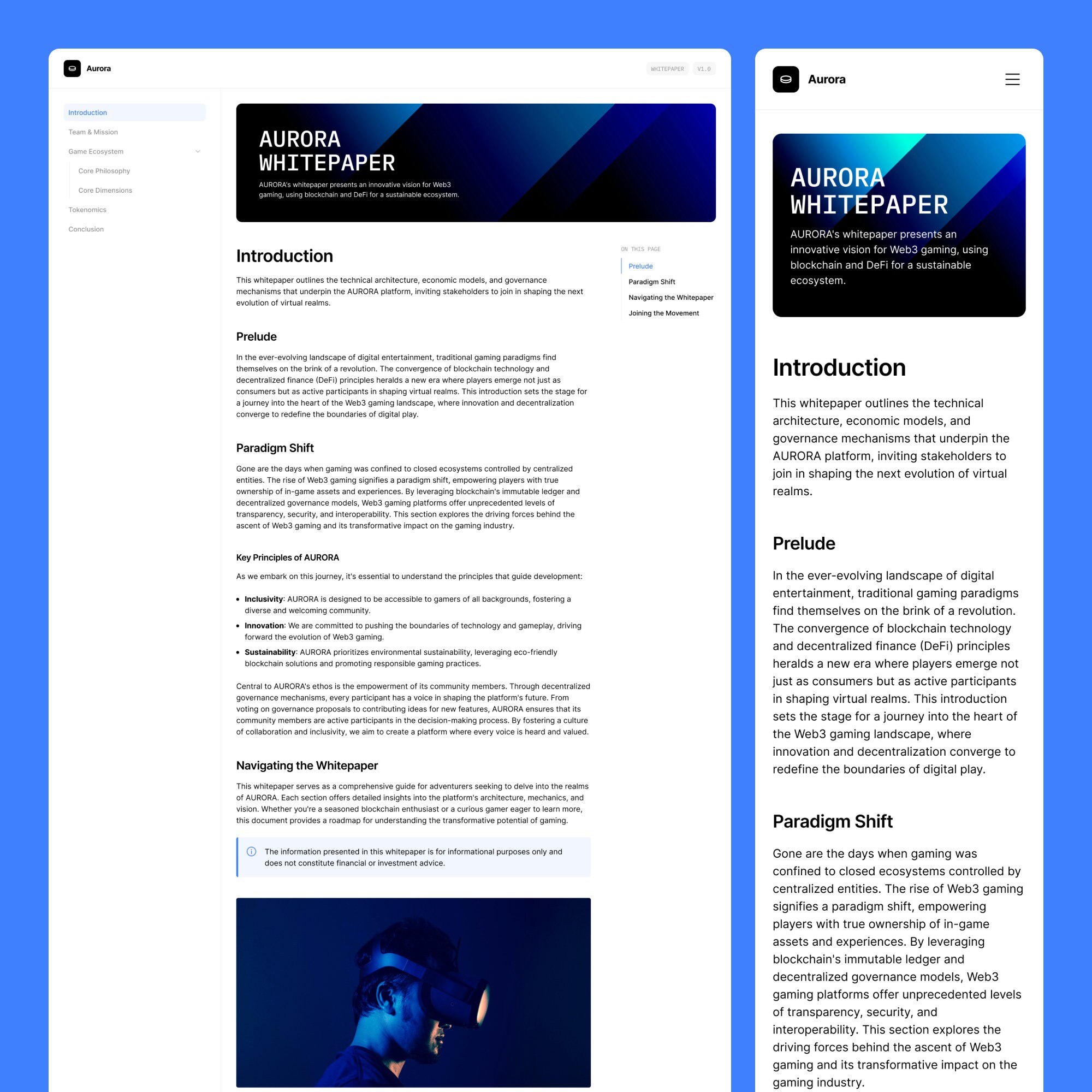 Whitepaper Webflow Website Template — Aurora Docs - Etsy