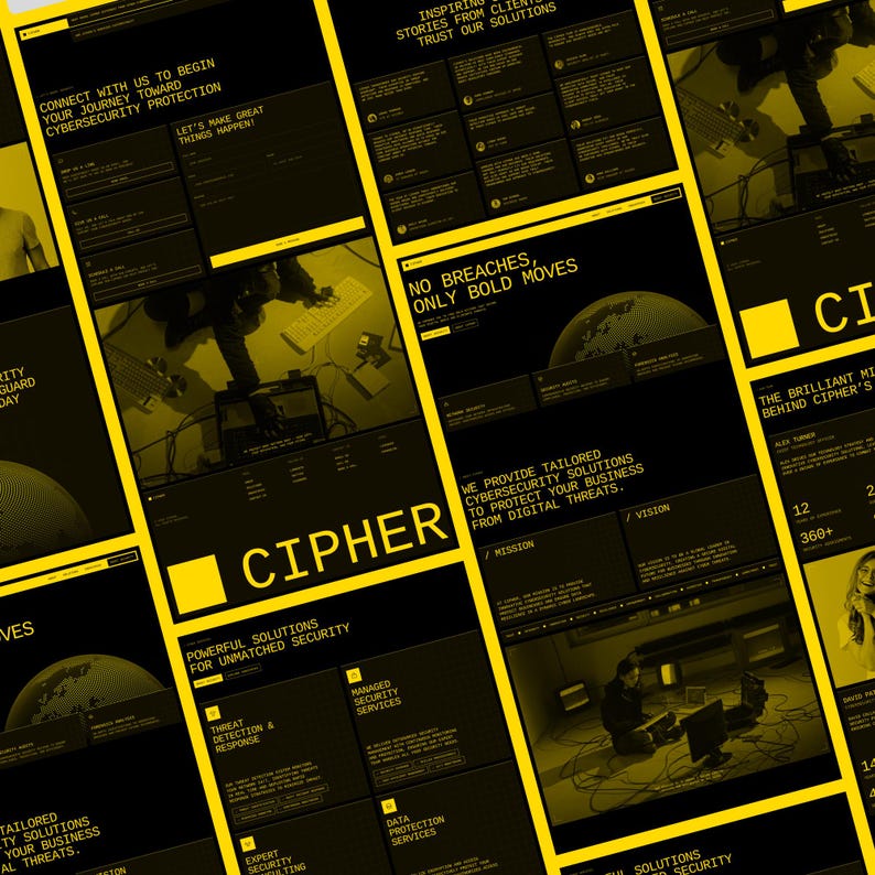 CIPHER – Cybersecurity Company Framer Website - Etsy