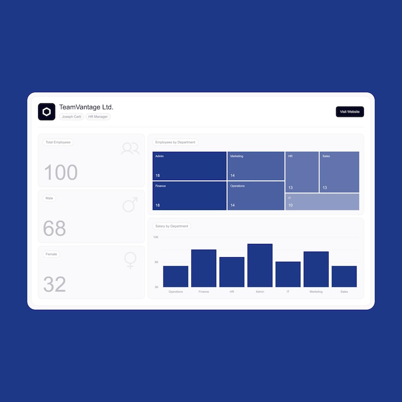 Hr Analytics Dashboard Teamvantage Etsy 6067