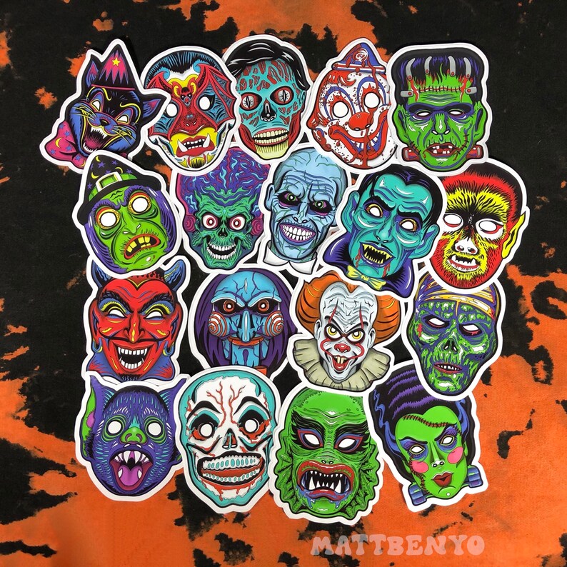 Classic Monsters Sticker Pack | Etsy