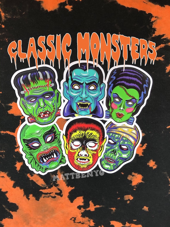 Classic Monsters Sticker Pack | Etsy