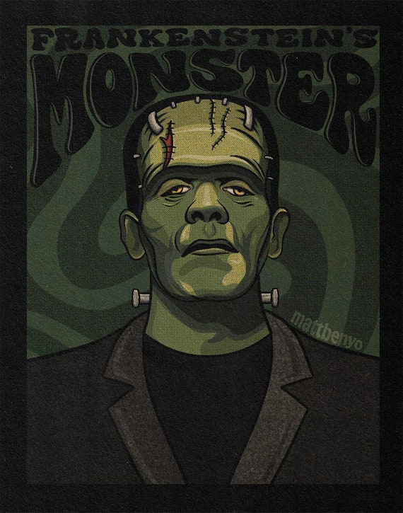 Frankenstein's Monster Universal Monsters Poster Art Print | Etsy