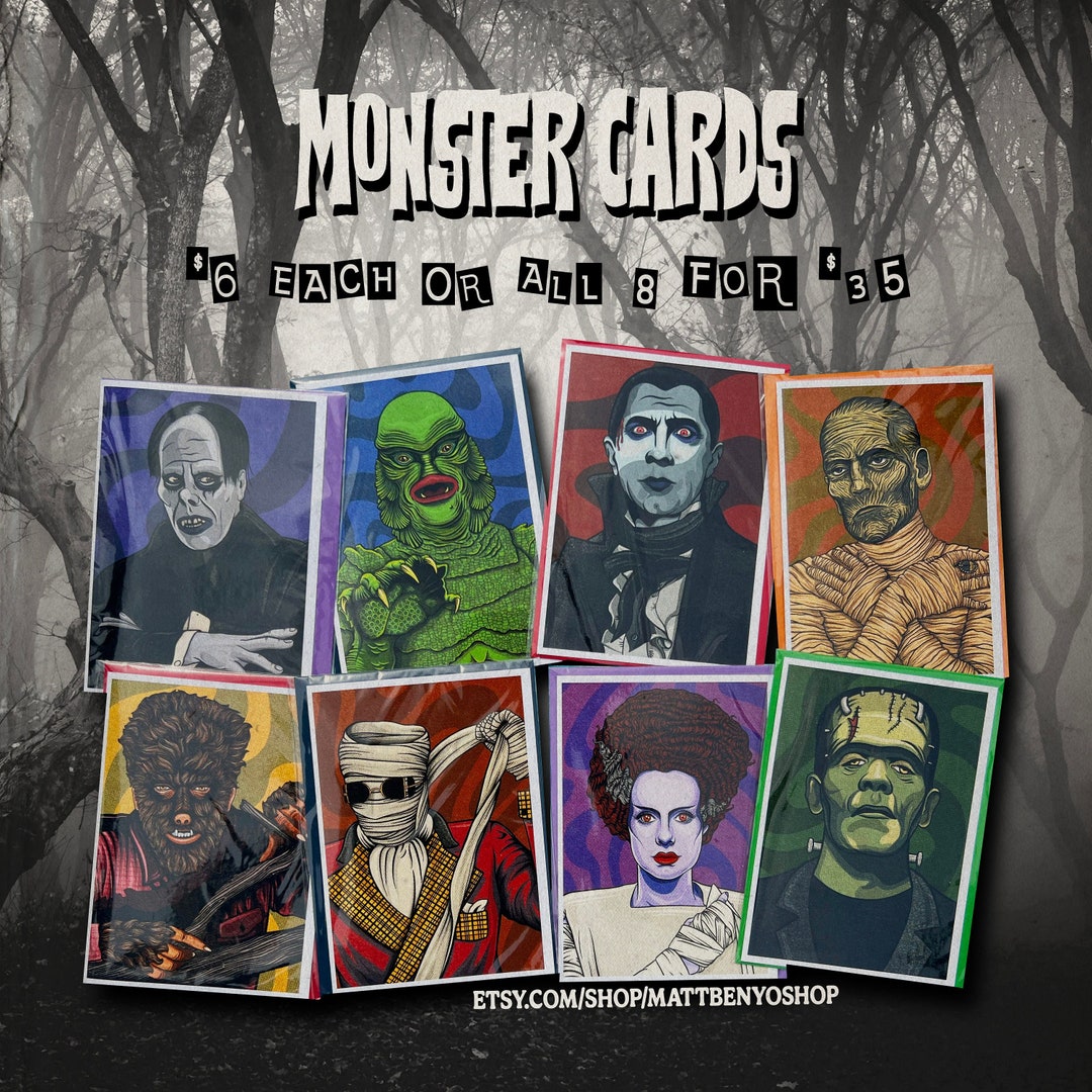 Universal Monsters Greeting Card - Etsy