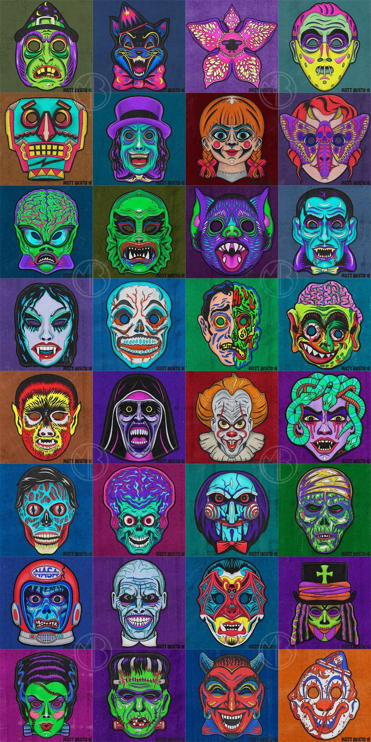 Vintage Ben Cooper/ghoulsville Inspired Halloween Mask Art | Etsy