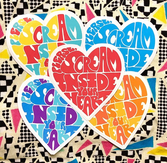 Scream Inside Your Heart Sticker - Etsy