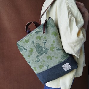 Frog Backpack. Froggy Backpack, Made of Cotton Canvas Fabric and ...