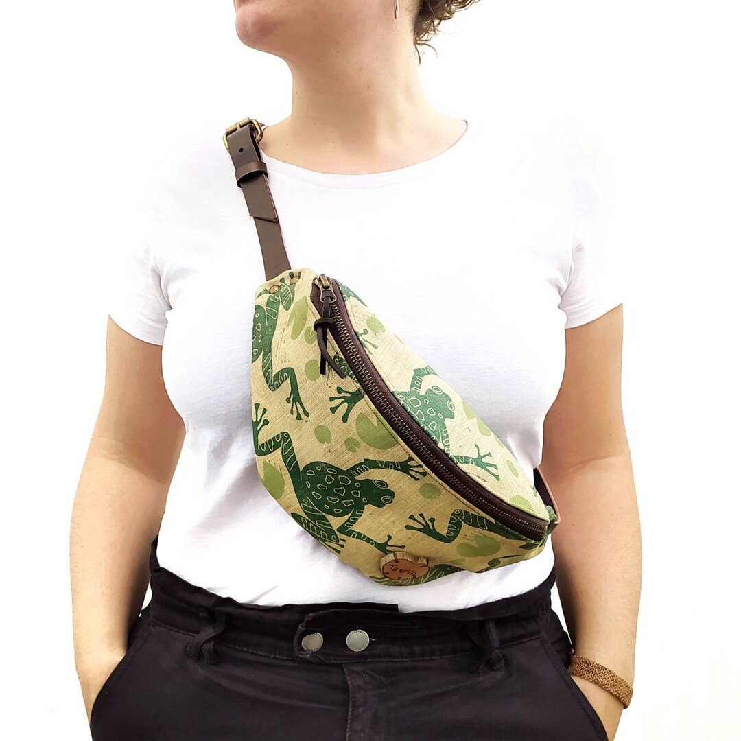 Fanny Pack "frogs" Made of Upholstery Fabrics and Leather. Printed by ...