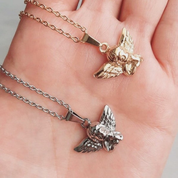 Stainless Steel Cherub Charm - Etsy