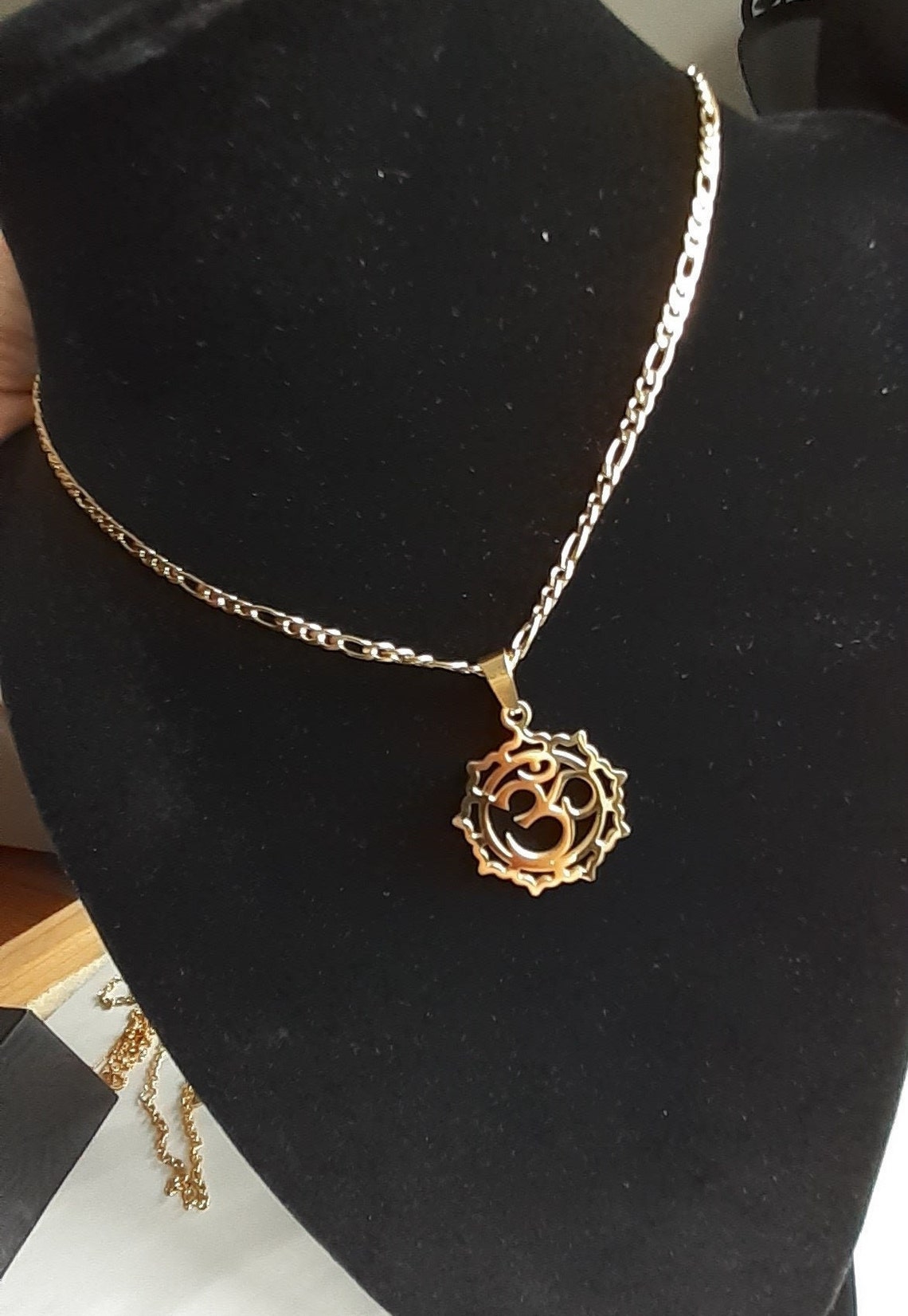 Ohm Symbol Gold Tone Stainless Steel Pendant Necklace Om - Etsy