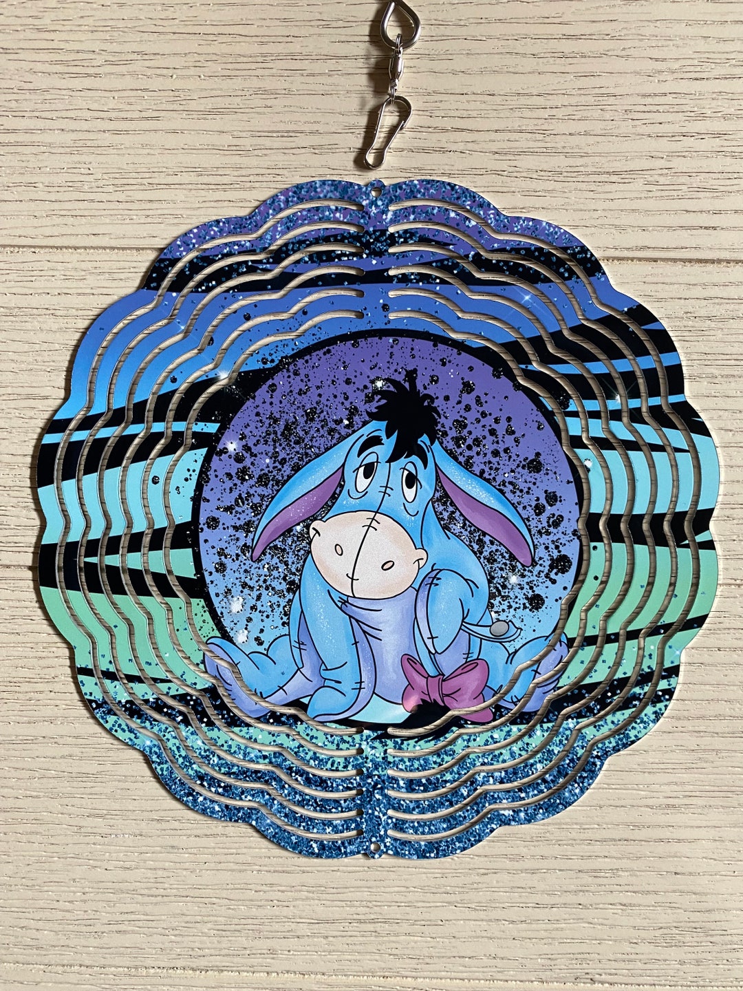Disney Inspired Eyore 8 Inch Metal Wind Spinner, Garden/patio/yard - Etsy