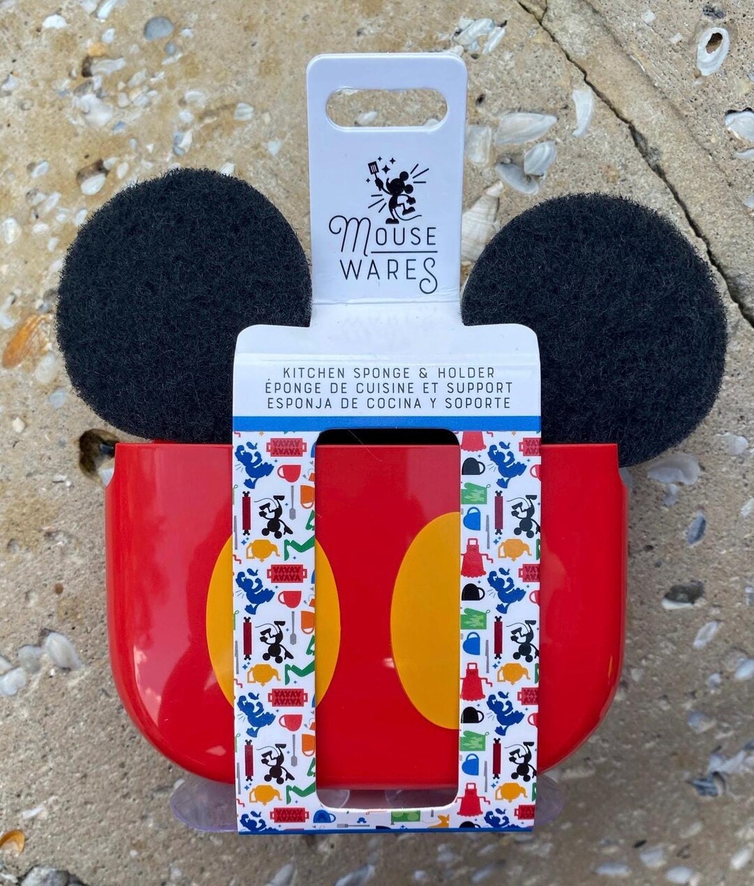 Disney Parks Mickey Mouse Kitchen Sponge and Holder With Suction Cups ...