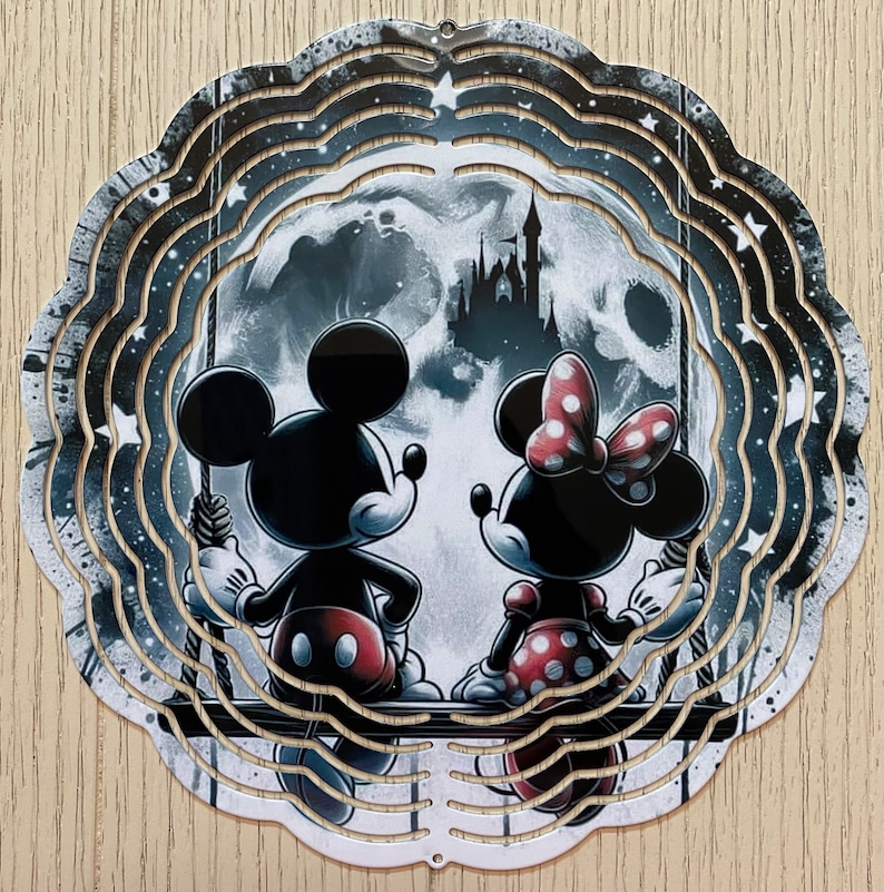 Disney Inspired Mickey & Minnie Mouse Garden/patio Spinner - Etsy