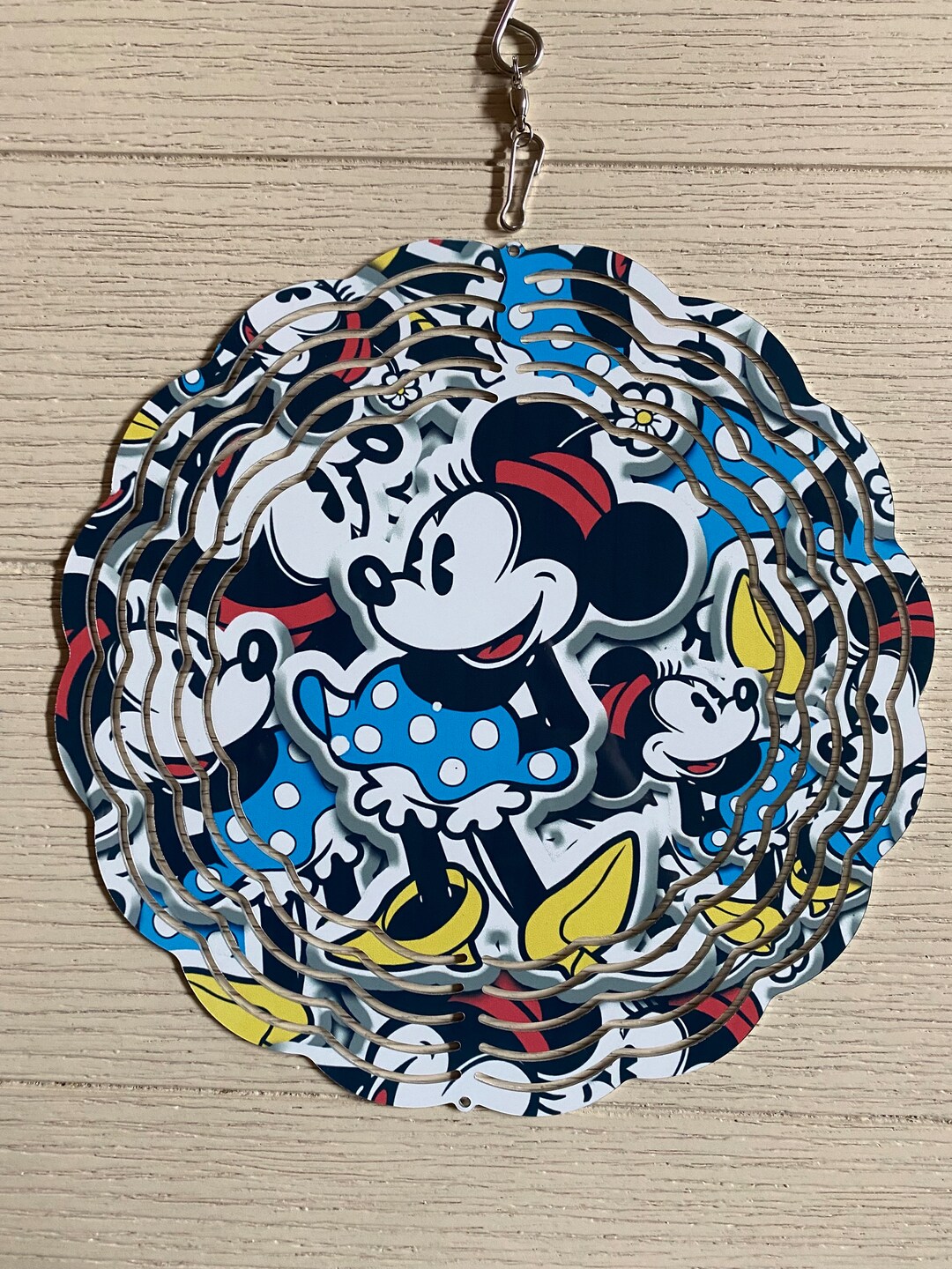 Disney Inspired Minnie Mouse Garden/patio Spinner, With Spin Hook - Etsy