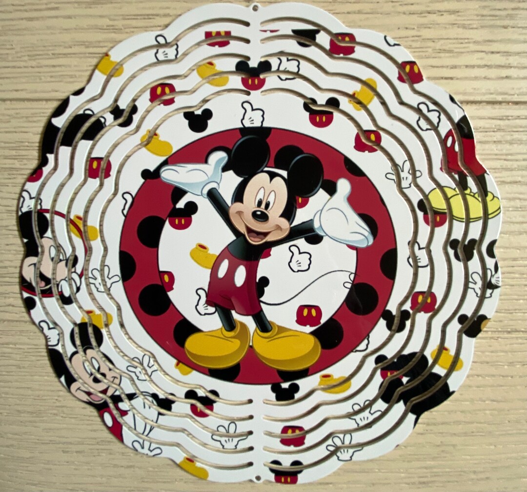 Disney Inspired Mickey Mouse Garden/patio Spinner, Double Sided - Etsy