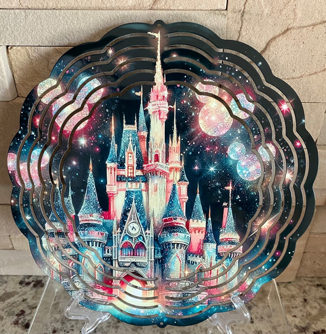 Disney Inspired Metal Double Sided Castle With Mickeys Yard/garden ...