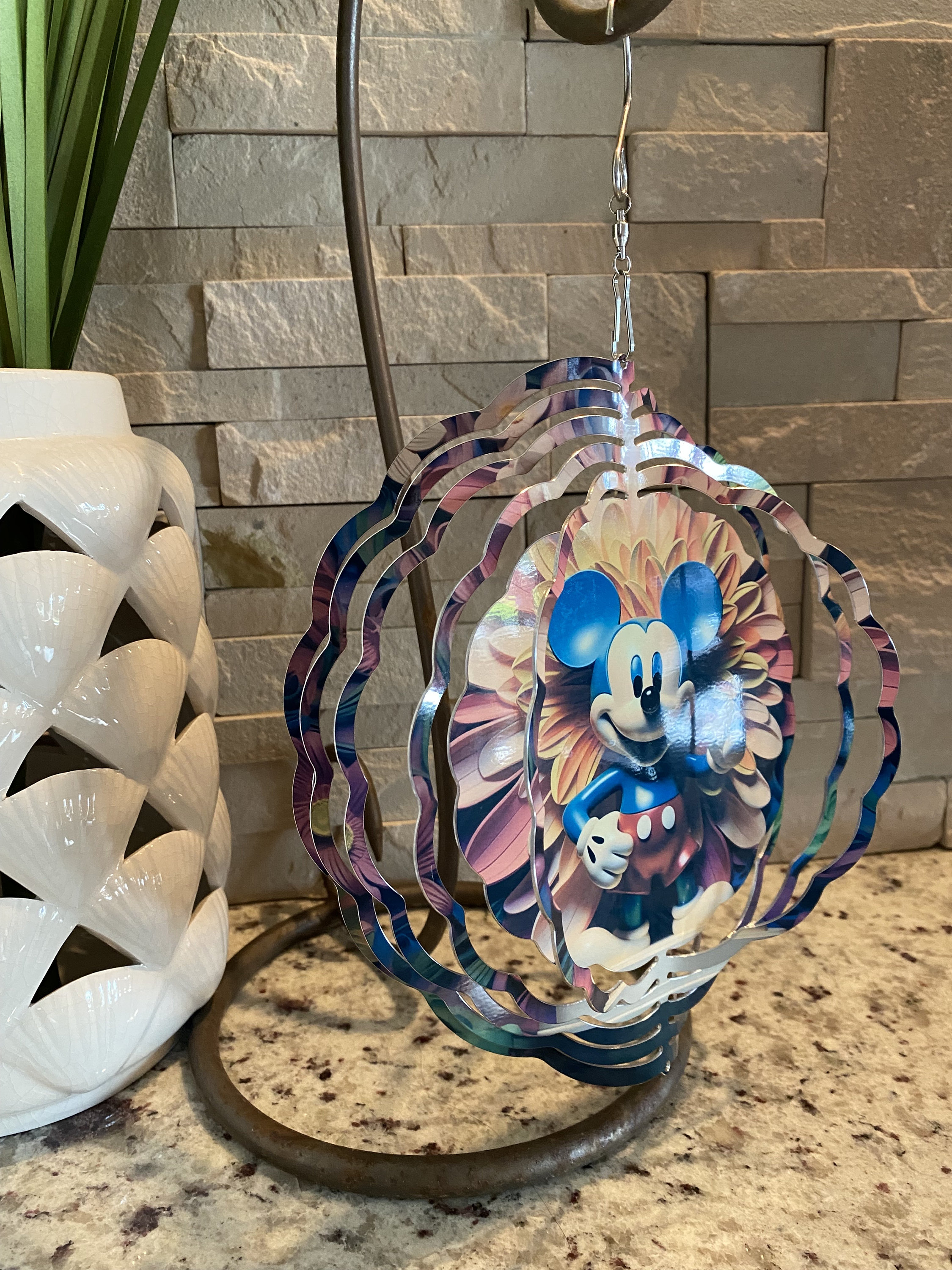 Disney Inspired Mickey Mouse Garden/patio Spinner, Double Sided - Etsy