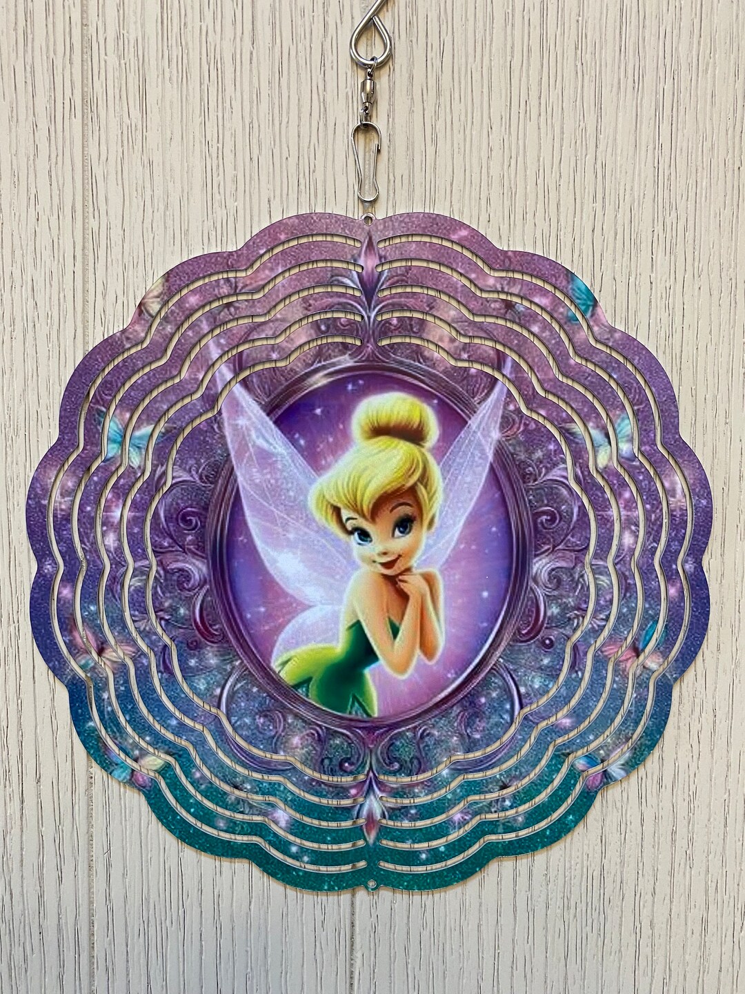 Disney Inspired Tinker Bell 8 Inch Metal Wind Spinner - Etsy