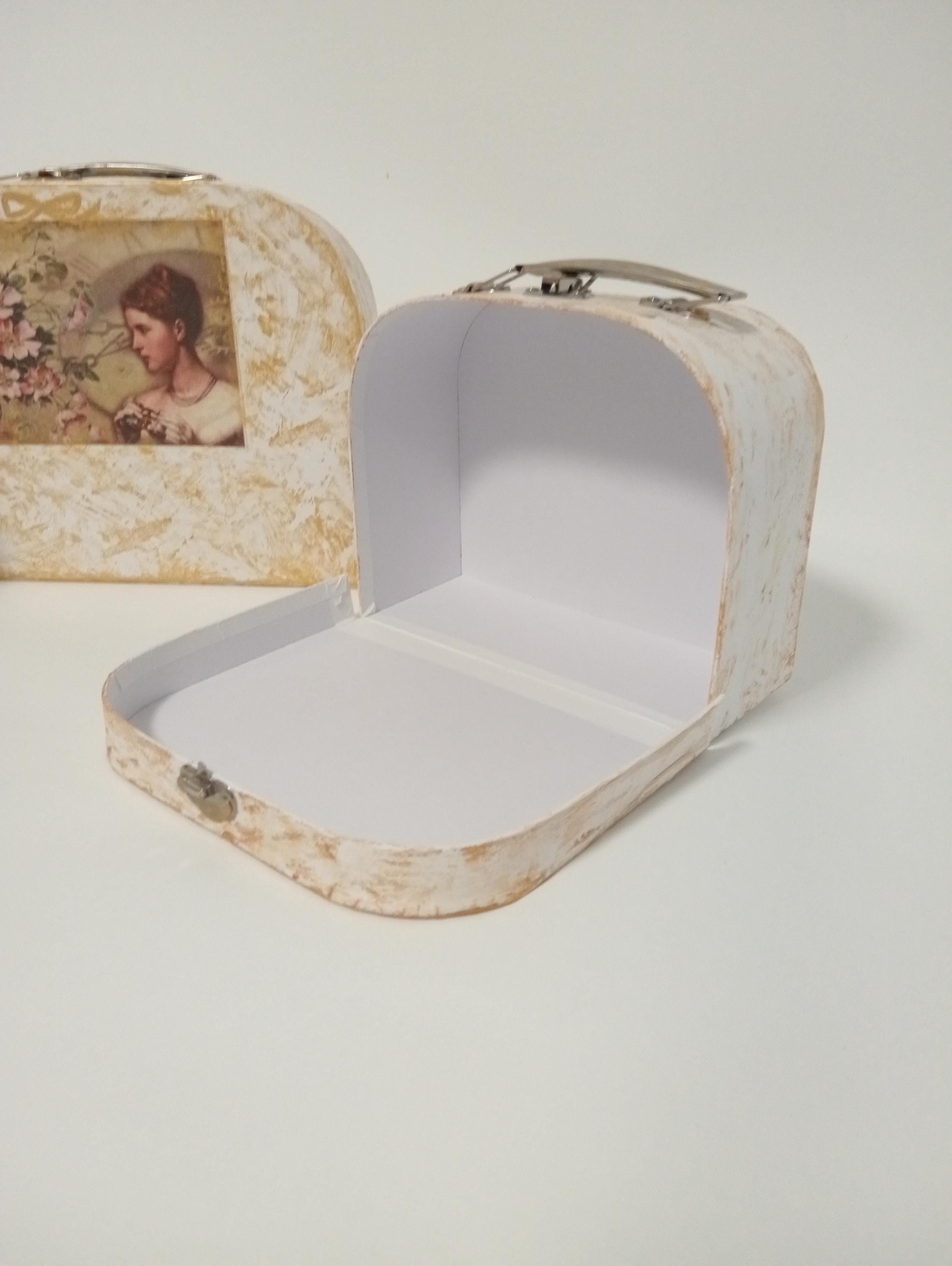 Decoupage Vintage Look Mini Suitcases Set of Three - Etsy