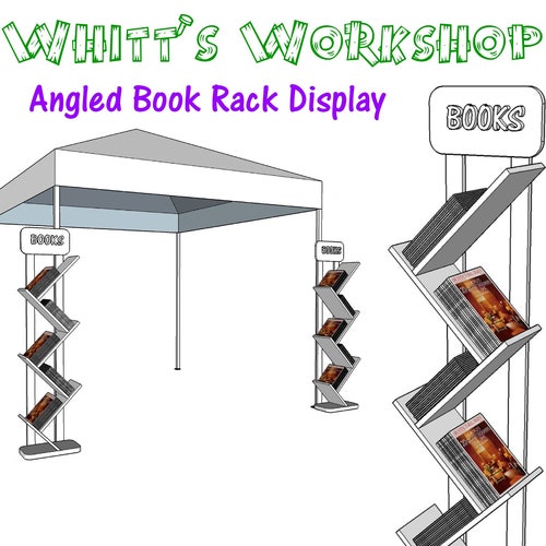 Angled Book Rack Display - Etsy