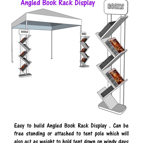 Angled Book Rack Display - Etsy