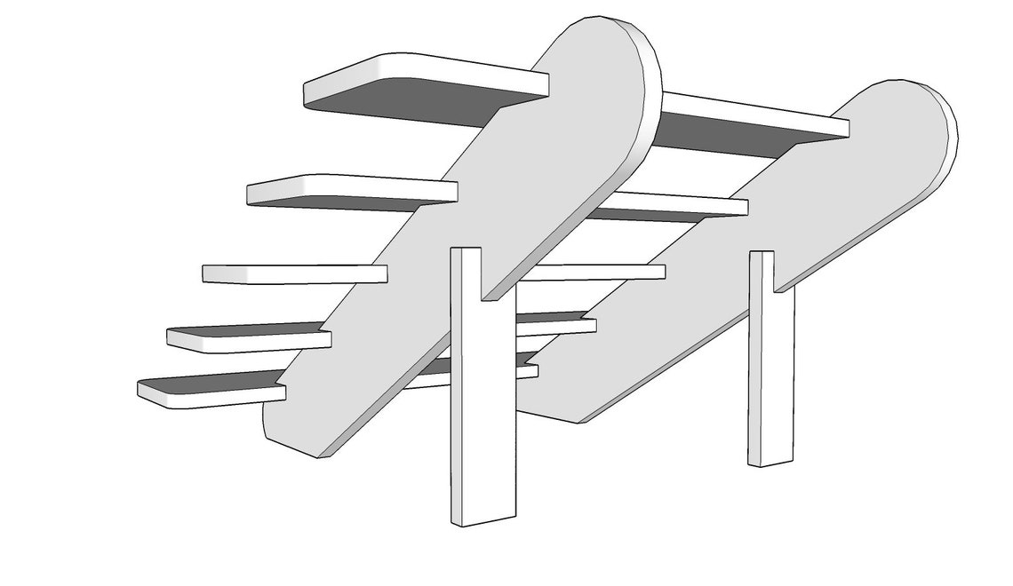 5 Shelf Low Profile Display Stand - Etsy
