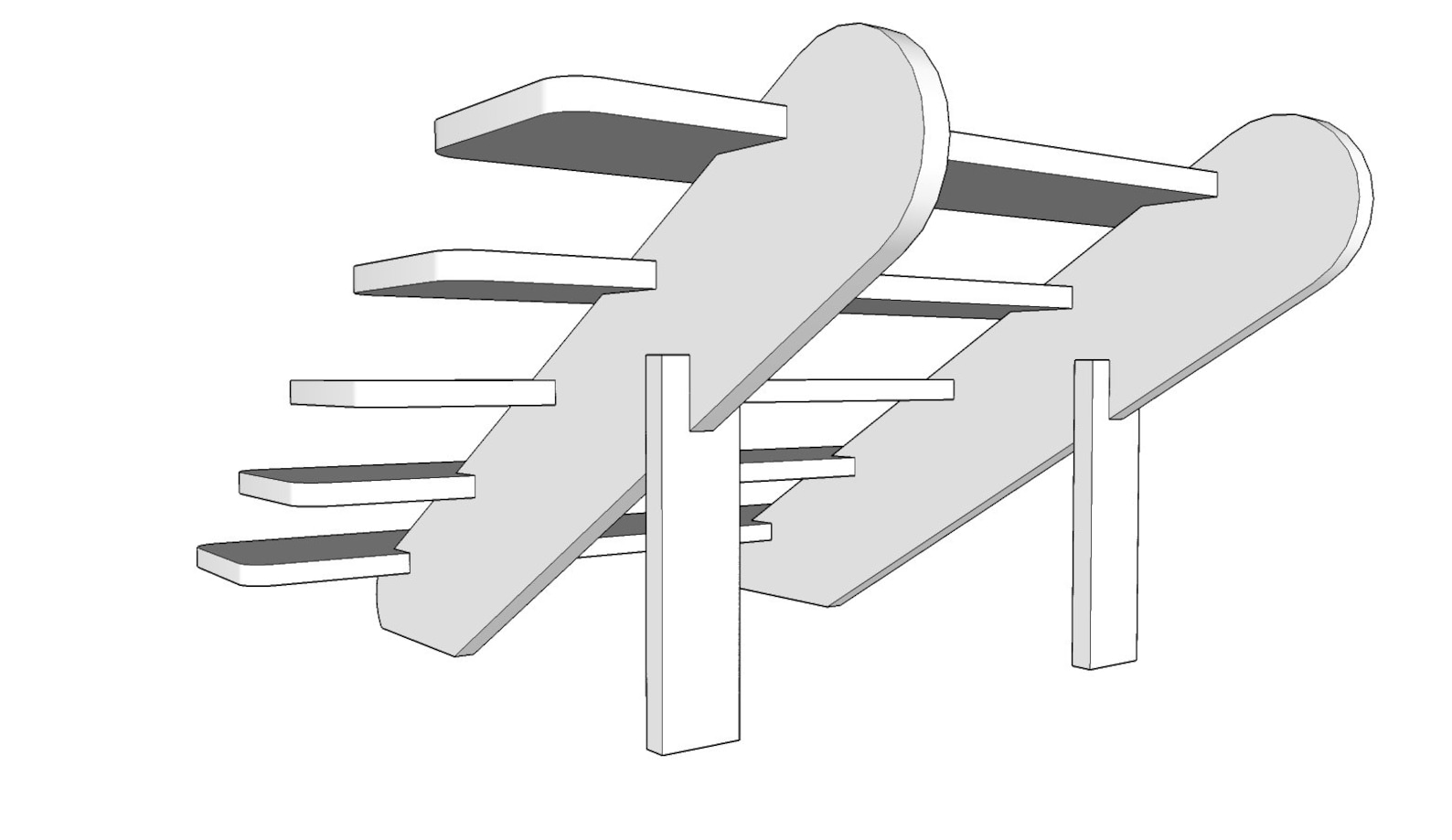 5 Shelf Low Profile Display Stand - Etsy
