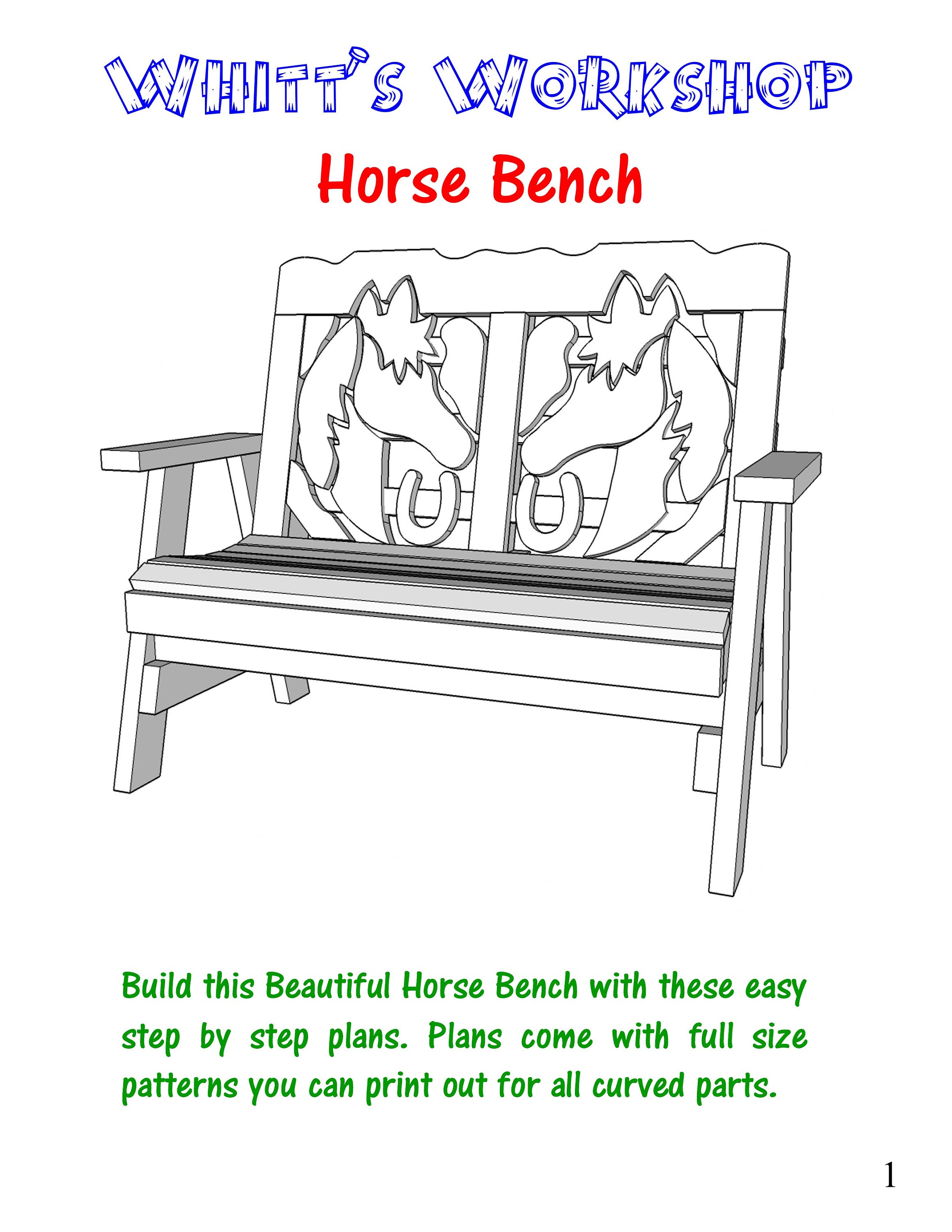 Horse Bench - Etsy