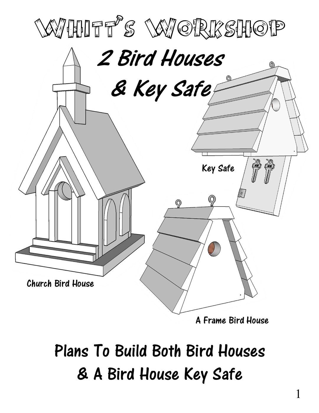 A Frame, Key Safe, AND Church Bird House - Etsy
