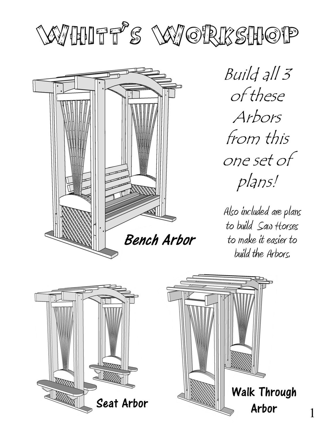 Garden Arbors Build 3 Different Arbors With One Set of - Etsy
