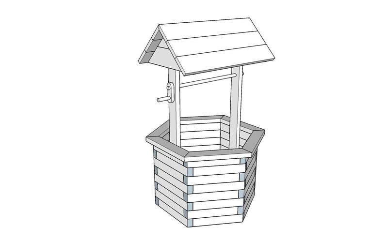 Hexagon 2x4 Wishing Well - Etsy