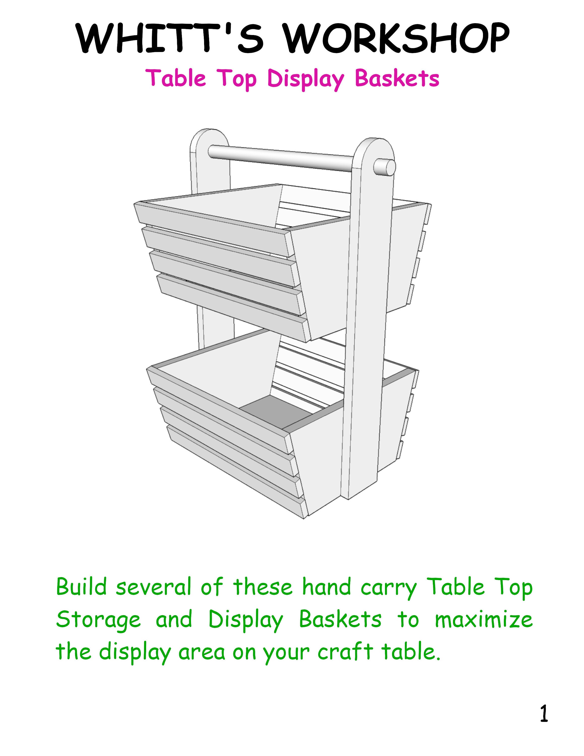 Hand Carry Table Top Storage and Display Baskets | Etsy