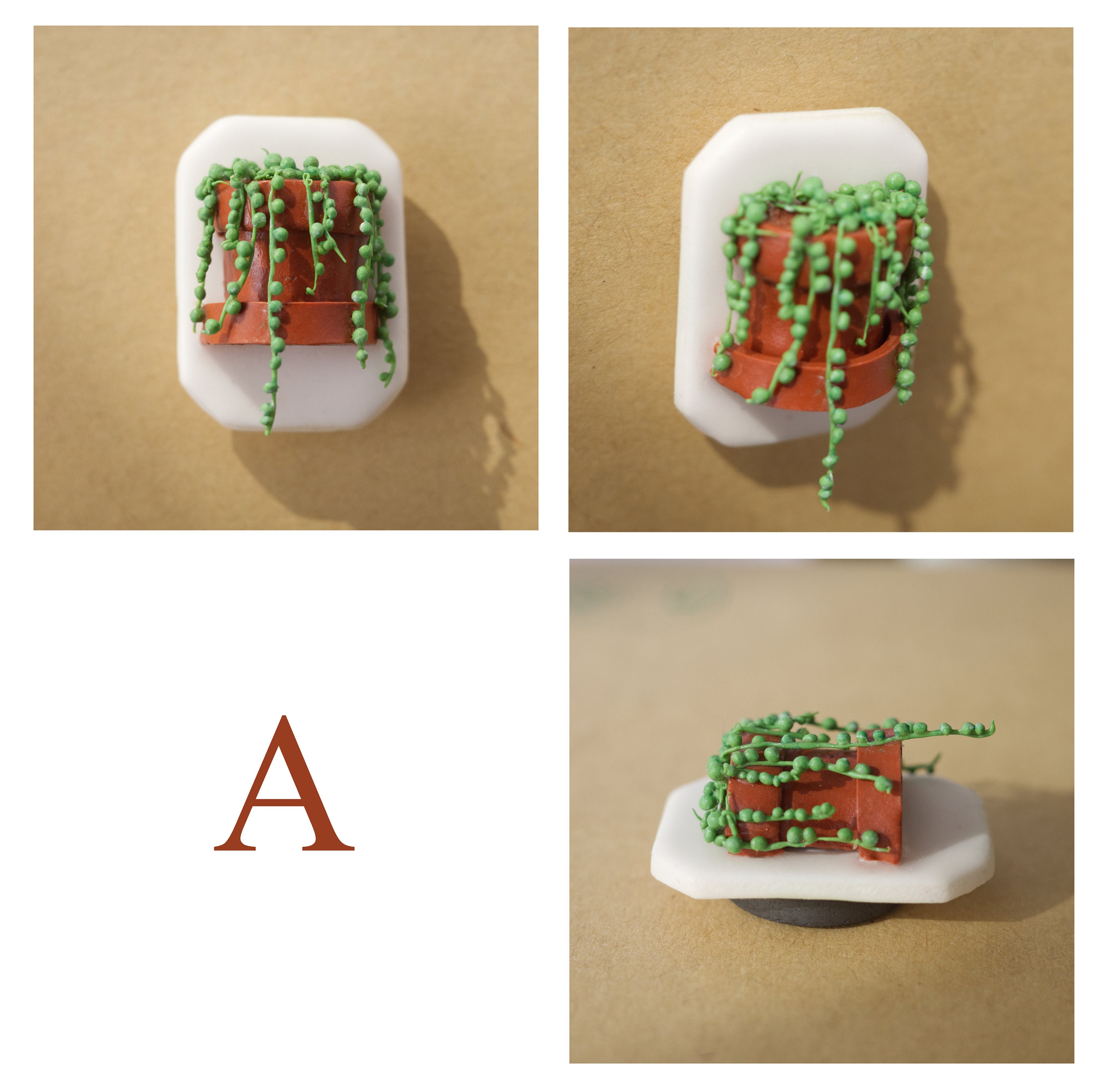 Miniature Magnet / String of Pearls (slightly Weathered) / Clay / 30mm ...