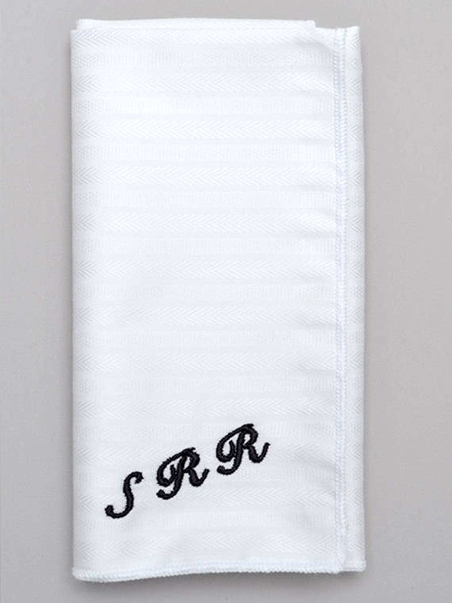 Stripped Cotton Monogrammed Pocket Square - Etsy