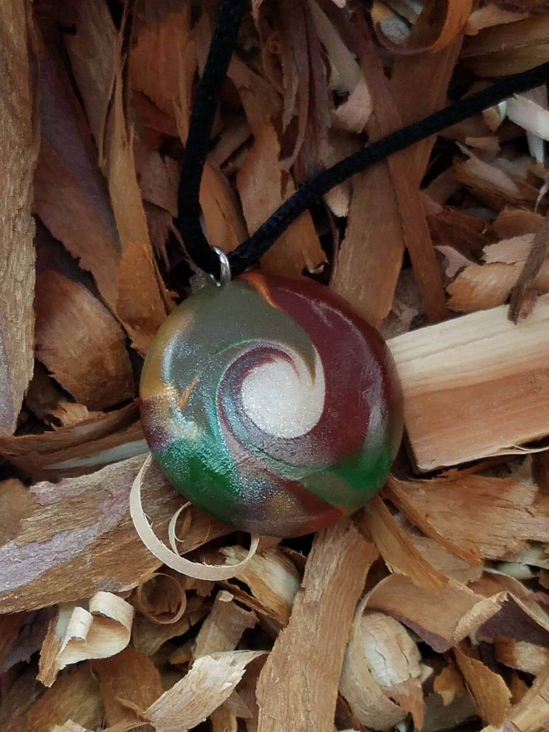 Polymer Clay Winter Hurricane Waves Charm-cord Not Included - Etsy