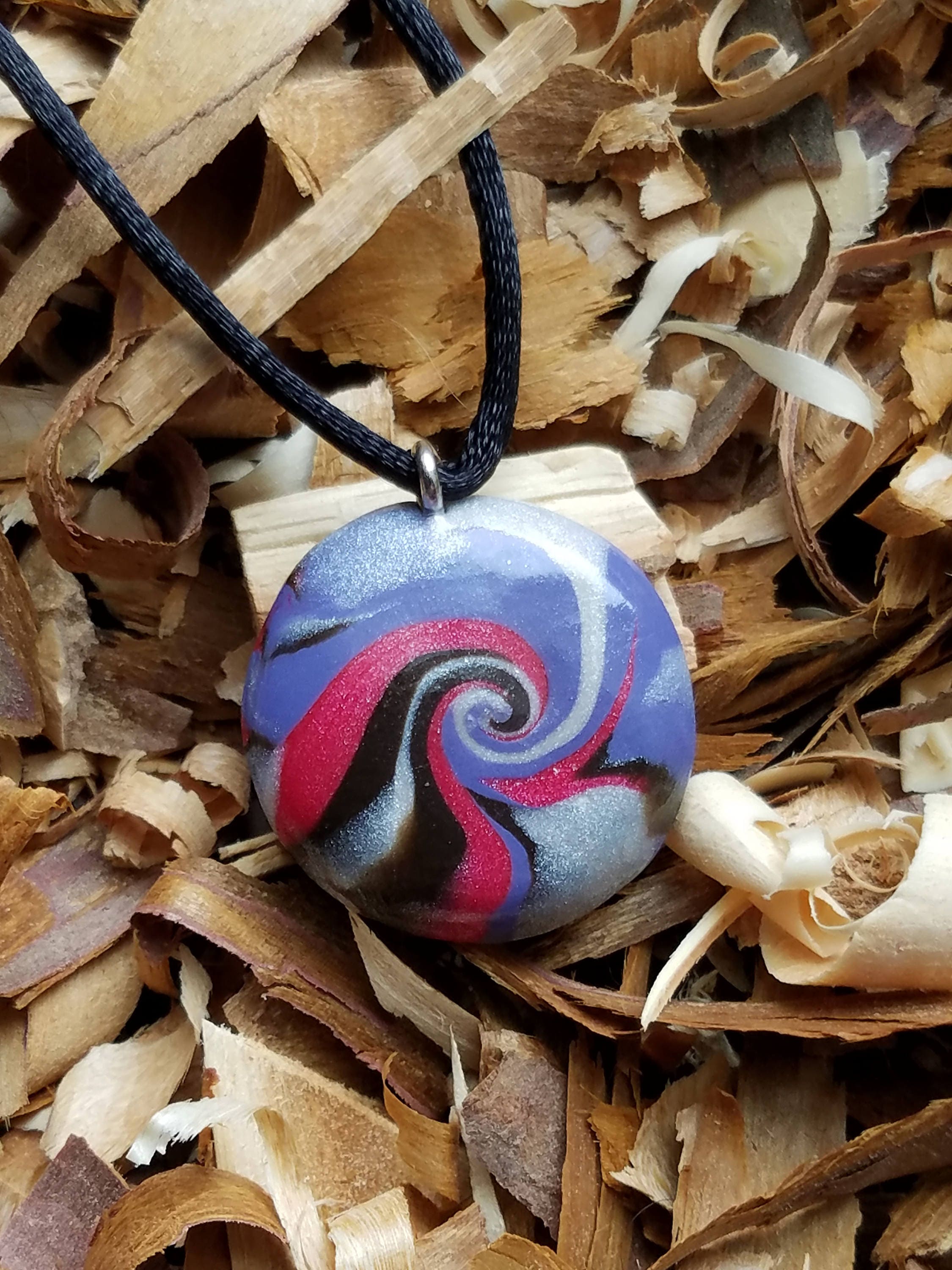 Polymer Clay Waves Charm-cord Not Included - Etsy UK