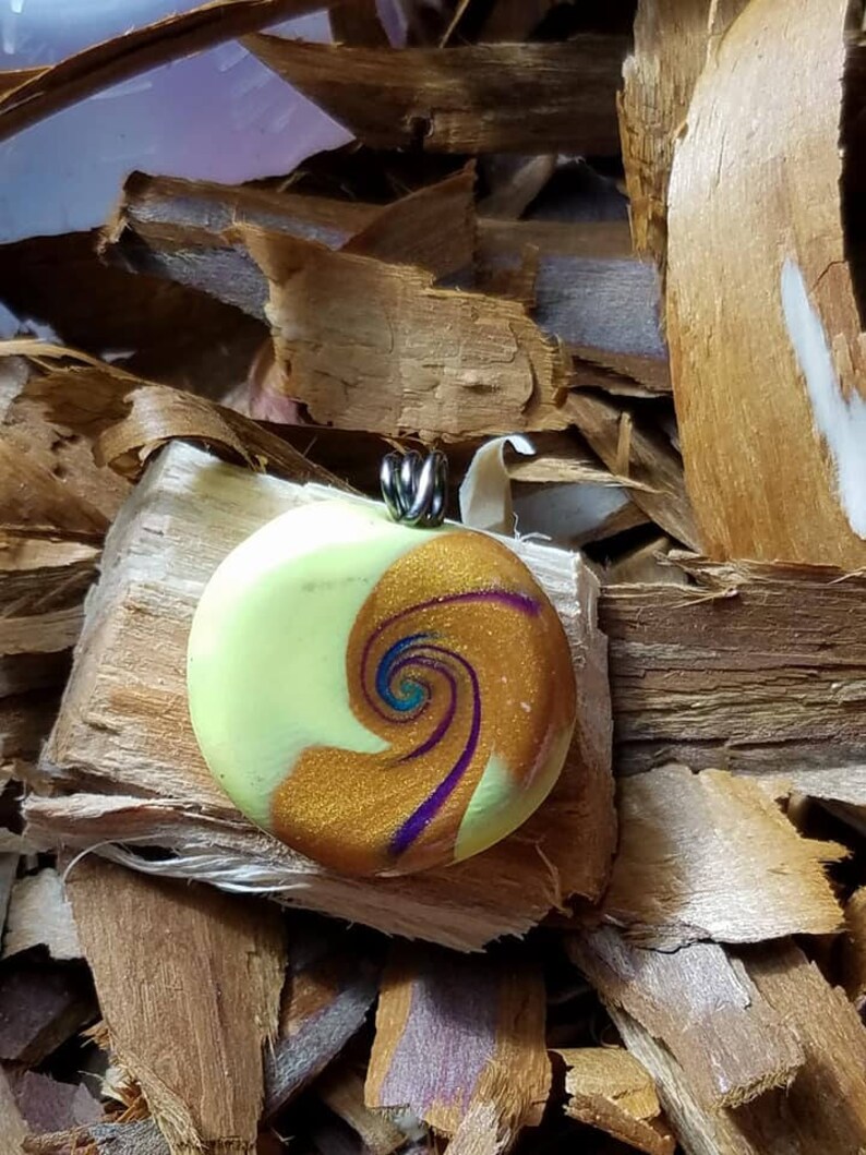 Polymer Clay Waves Charm-cord Not Included - Etsy