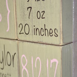 New Baby Blocks Baby Stats Blocks Baby Nursery Decor | Etsy