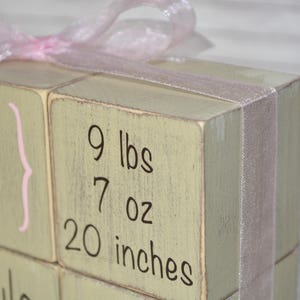 New Baby Blocks Baby Stats Blocks Baby Nursery Decor | Etsy