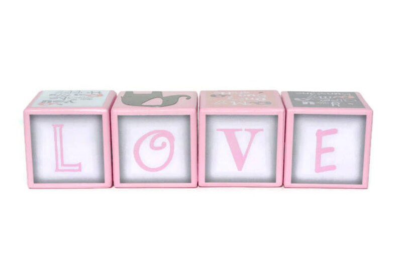 Baby Name Blocks-Personalized Wooden Blocks-Baby Girl Nursery | Etsy