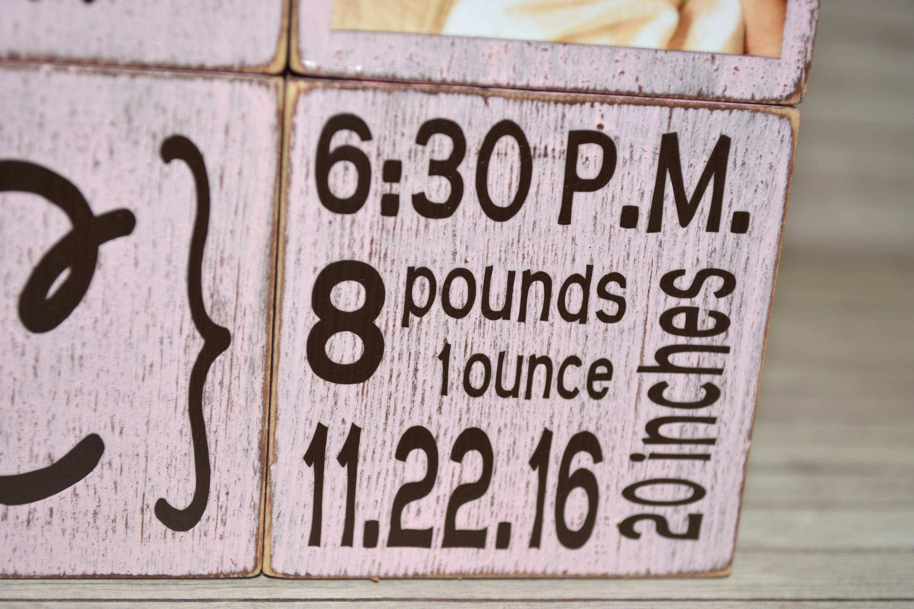 New Baby Blocks Baby Stats Blocks Baby Nursery Decor | Etsy