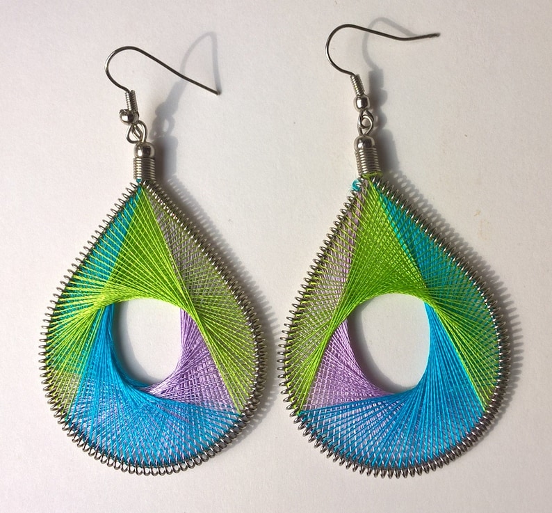 Peruvian Silk Thread Earrings - Etsy Hong Kong